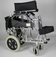 China Portable Lightweight Foldable Aluminum Manual Wheelchair 100kg Capacity Easy Carry Elderly for sale