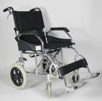 China Lightweight Aluminum Manual Wheelchair 100kg Capacity Flip Up Footrest Travel for sale