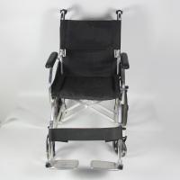 China Lightweight Aluminum Manual Wheelchair 100kg Capacity Foldable Travel Wheelchair for sale