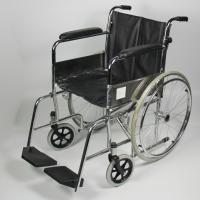 China Folding Steel Wheelchair with Detachable Footrest Flip Back Seat 20 Inch for sale
