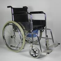 China 2 in 1 Folding Steel Wheelchair with Removable Seat Cushion and Toilet Bowl Commode Chair for sale