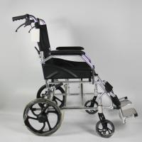 China Lightweight Aluminum Manual Wheelchair 100kg Capacity Foldable Travel Wheelchair for sale