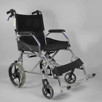 China Lightweight Aluminum Manual Wheelchair 100kg Capacity Foldable Travel Wheelchair for sale