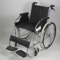 China Lightweight Aluminum Manual Wheelchair 100kg Capacity Solid Wheels United Brake QK869L for sale