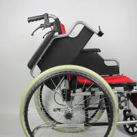 China Lightweight Aluminum Manual Wheelchair 100kg Capacity Flip Up Armrest Foldable Backrest for sale