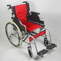 China Lightweight Aluminum Manual Wheelchair 100kg Capacity Flip Up Armrest Foldable Backrest for sale