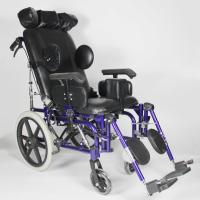 China Manual Aluminum Pediatric Wheelchair for Cerebral Palsy Kids 38-44cm Seat Width 75kg Capacity for sale
