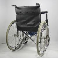 China Two In One Multifunctional Folding Steel Wheelchair Commode Chair with Toilet Bowl 609U for sale