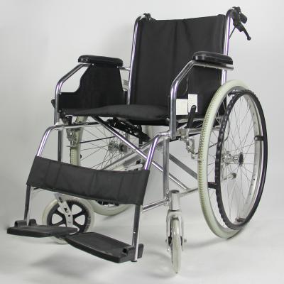 China Aluminum Manual Wheelchair Fixed Armrest Mag Solid Wheels Lightweight 809L for sale