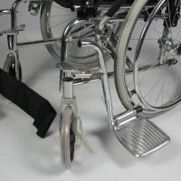 China Folding Steel Wheelchair with Flip Up Armrest and Detachable Footrest 8 Inch Castor for sale