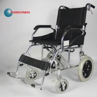 China Lightweight Folding Aluminum Manual Wheelchair 20 Inch Solid Wheel United Brake Easy Carry for sale