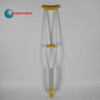 China Multi Size Adjustable Aluminum Axillary Crutch Matte Finish for sale