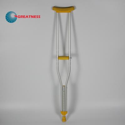 China Multi Size Adjustable Aluminum Axillary Crutch Matte Finish for sale