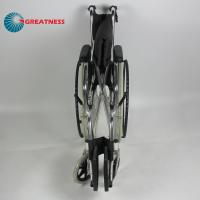 China Lightweight Aluminum Manual Wheelchair 100kg Capacity Double Crossbar QK869L for sale