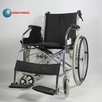 China Lightweight Aluminum Manual Wheelchair 100kg Capacity Double Crossbar QK869L for sale