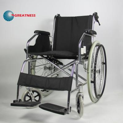 China Lightweight Aluminum Manual Wheelchair 100kg Capacity Double Crossbar QK869L for sale