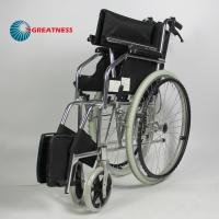 China Lightweight Aluminum Manual Wheelchair 100kg Capacity Double Crossbar QK869L for sale