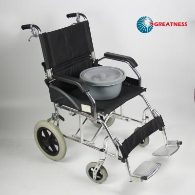 China Lightweight Aluminum Manual Wheelchair 20 Inch Seat Flip Up Armrest Easy Carry Foldable for sale
