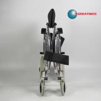 China Lightweight Aluminum Manual Wheelchair 20 Inch Seat Flip Up Armrest Easy Carry Foldable for sale