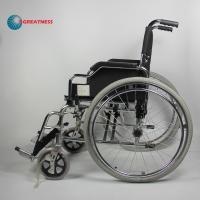 China Premium Lightweight Aluminum Manual Wheelchair 22 Inch Solid Castor for sale