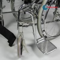China Premium Lightweight Aluminum Manual Wheelchair 22 Inch Solid Castor for sale