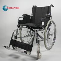 China Aluminum Double Crossbar Lightweight Wheelchair 100kg Capacity Drop Back Seat Flip Up Armrest for sale