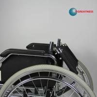 China Aluminum Double Crossbar Lightweight Wheelchair 100kg Capacity Drop Back Seat Flip Up Armrest for sale