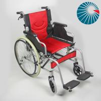 China Foldable Aluminum Manual Wheelchair 46cm Seat Width Flip Up Armrest Drop Back 16kg for sale