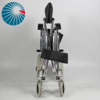 China Lightweight Aluminum Folding Wheelchair for Elderly Travel with Solid Castor and Pneumatic Rear Wheel for sale