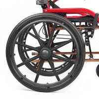 China Aluminum Lightweight Foldable Manual Wheelchair 100kg Capacity 8in Front 24in Rear Wheels for sale