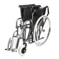 China 125kg Capacity Manual Steel Wheelchair 61cm Seat Width Widened Reinforced for sale