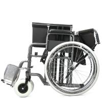 China 125kg Capacity Manual Steel Wheelchair 61cm Seat Width Widened Reinforced for sale