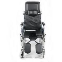 China Aluminum Manual Wheelchair with U Shape Commode Seat 100kg Capacity 44cm Width for sale