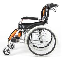 China QiKang Extra Lightweight Foldable Aluminum Manual Wheelchair 37cm Seat Width 100kg Capacity Travel Chair for sale
