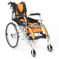 China QiKang Extra Lightweight Foldable Aluminum Manual Wheelchair 37cm Seat Width 100kg Capacity Travel Chair for sale