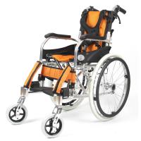 China QiKang Extra Lightweight Foldable Aluminum Manual Wheelchair 37cm Seat Width 100kg Capacity Travel Chair for sale