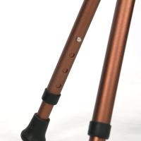 China Adjustable Aluminum Walking Aid Walker with Flashlight Handle 65-88cm Four Feet Frame Crutches for sale