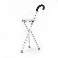 China 84cm Aluminum Travel Walking Cane with Seat for Seniors Adjustable Walking Stick for sale
