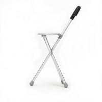 China 84cm Aluminum Travel Walking Cane with Seat for Seniors Adjustable Walking Stick for sale