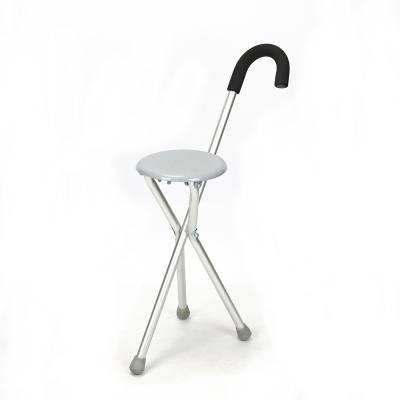 China 84cm Aluminum Travel Walking Cane with Seat for Seniors Adjustable Walking Stick for sale