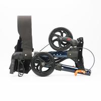 China Foldable Aluminum Shopping Walker with Bag Crutch Holder Wire Brake Handle 76cm Height for sale
