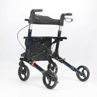 China Aluminum Alloy Mobility Shopping Push Cart with Seat and Basket 48cm Width for Supermarket for sale