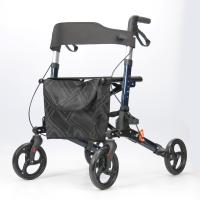 China Aluminum Alloy Mobility Shopping Push Cart with Seat and Basket 48cm Width for Supermarket for sale