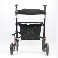 China Aluminum Alloy Mobility Shopping Push Cart with Seat and Basket 48cm Width for Supermarket for sale