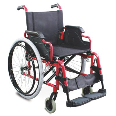China Affordable Foldable Aluminum Manual Wheelchair With Aluminum Frame for sale
