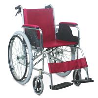 China Deep Red Aluminum Manual Wheelchair Bariatric 100kg Capacity 46cm Seat Width for sale
