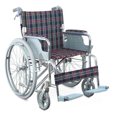 China Lightweight Aluminum Manual Wheelchair 46cm Seat Width Pneumatic Rear Wheel for sale