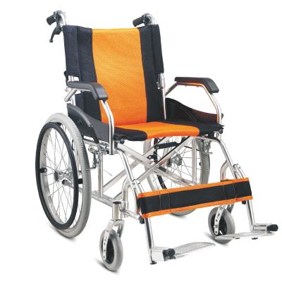 China Lightweight Aluminum Bariatric Transport Wheelchair 100kg Capacity Solid Castor for sale