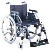 China Economic Friendly Aluminum Manual Wheelchair 100kg Capacity 46cm Seat Width for sale
