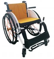 China Quickie Manual Lightweight Sport Wheelchair Orange 59cm Seat Width 100kg Capacity for sale